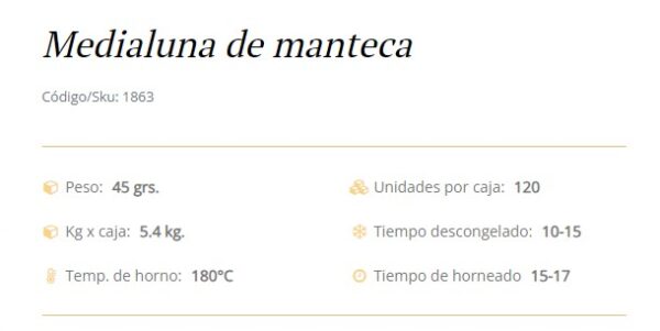 MEDIALUNA DE MANTECA - Marsella e hijos
